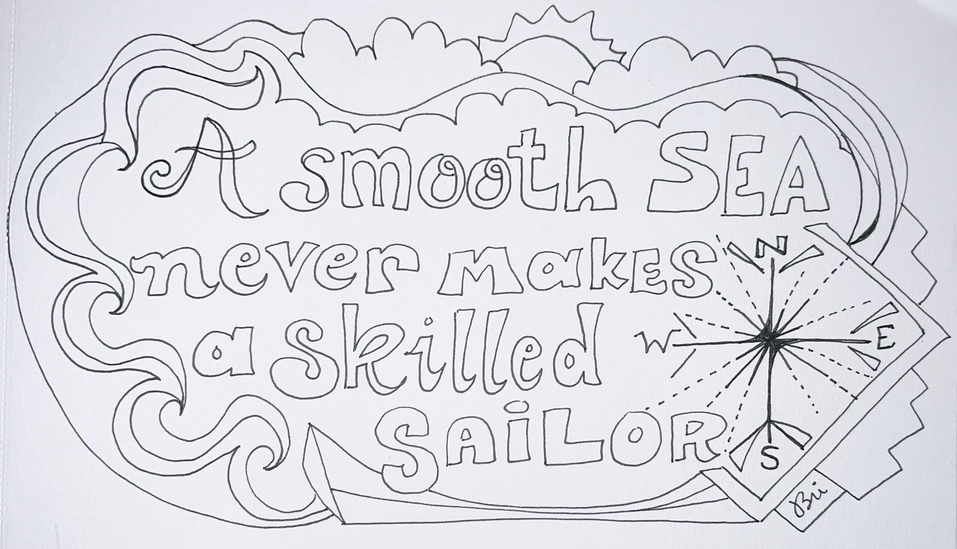 Printable Coloring Sheet – Brilliantly Bri Art